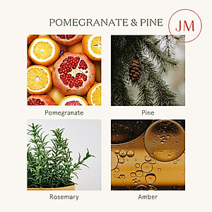 LA JOLIE MUSE Pomegranate & Pine Candle, Scented Candles for Home, Holiday Candle Gifts for Women&Men, Large Soy Candles, 120 Hours Long Burning Jar Candle, 19oz