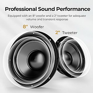 Vangoa Electric Drum Amp 65W Professional Wireless Electronic Drum Amplifier Speaker 3-Band EQ USB E Drum Personal Monitor Keyboard Speaker, Black