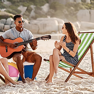 AHANDMAKER Beach Sling Chair Replacement Canvas, Olive Drab and White Stripes Lounge Chair Replacement Canvas Casual Simple Sling Chair Replacement Fabric for Beach Chair Sling Chair (44.88x17.13inch)