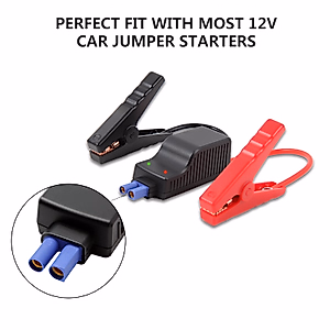 Smart Jumper Clamp Automotive Jump Starter Booster Clamp Cables, Replacement Alligator Clamp for 12V Portable Car Jump Starter
