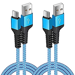 Type C Cable Fast Charging 2 Pack 3.3Ft USB A to USB C Cables Android Braided Power Cord for Samsung Galaxy A54 A72 A32 A13 A12 A02s M42 S23 S22 S21 Ultra 5G S20 FE S10e S9 S8 Plus Note 20 LG Wing K51