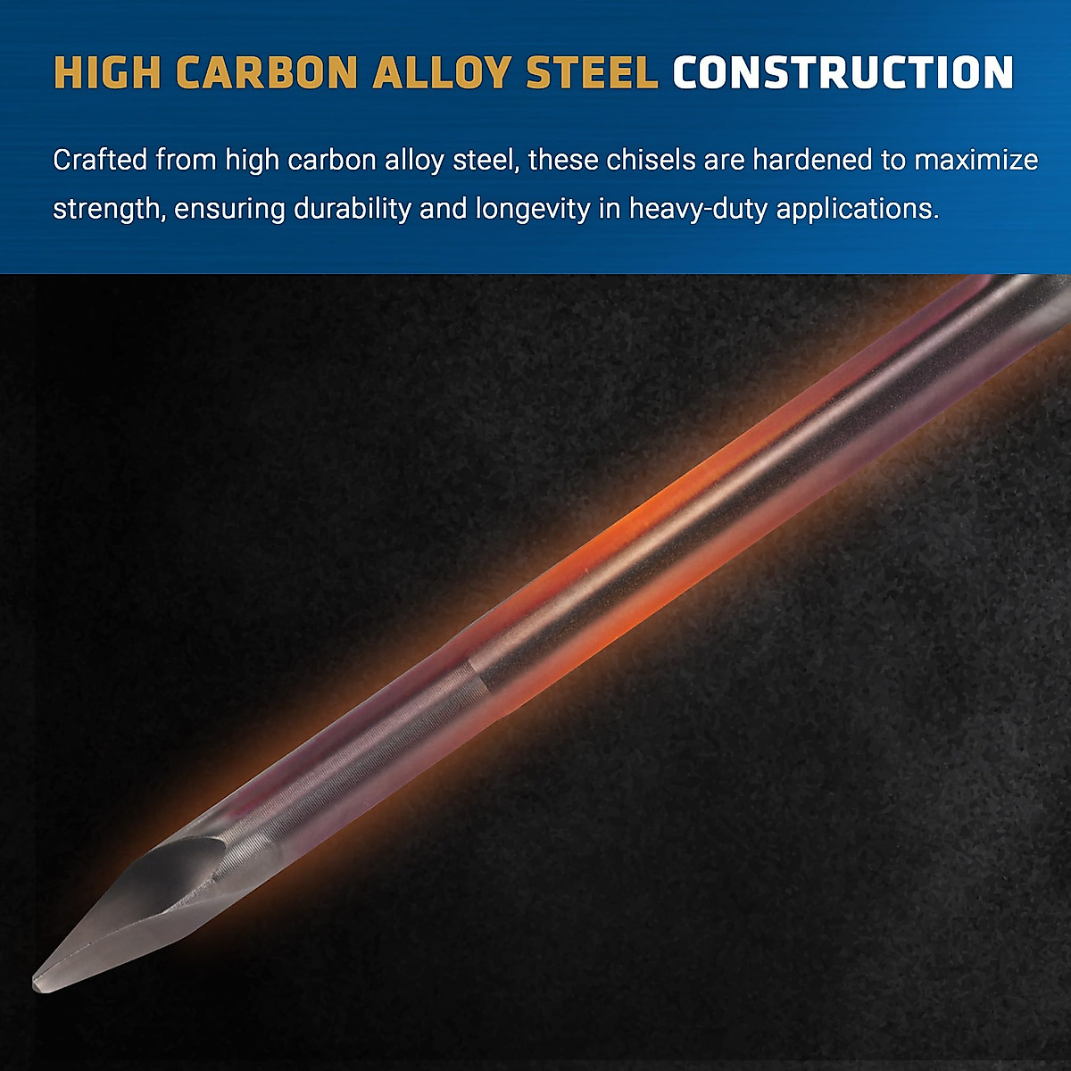 Century Drill & Tool, 87933, 23/32"X24",SDS Max,Bull Point Chisel, Masonry Tool.