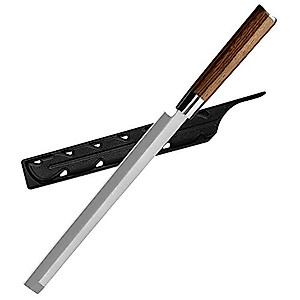 XYJ Japanese Sushi Knife High Carbon Stainless Steel Salmon Knife 9" Extra Long Slicer Razor Sharp Sashimi Watermelon Knives with Edge Guards Kitchen Knife Tool
