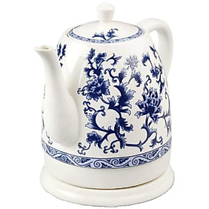 CHAIODENGZI Electric Ceramic Cordless Blue and White Porcelain Kettle 1.5L Jug Boils Water Fast for Tea Coffee Soup Oatmeal Heat Resistant/Product Code: WWA-2177Merchant recommendation
