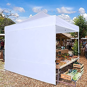 COOSHADE SunWall for 10x10 Pop up Canopy Tent, 1 Pack Sidewall Only (White)
