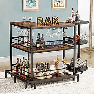 LITTLE TREE Home Bar Unit, Brown/Black
