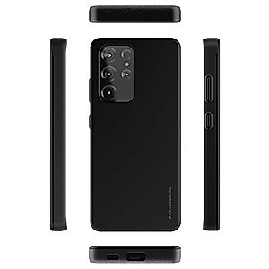 GOOSPERY Sky Slide for Galaxy S21 Ultra Case 6.8"(2021) Card Holder Case, Dual Layer [TPU+PC] Protective Bumper with Wallet Function Phone Cover (Black)