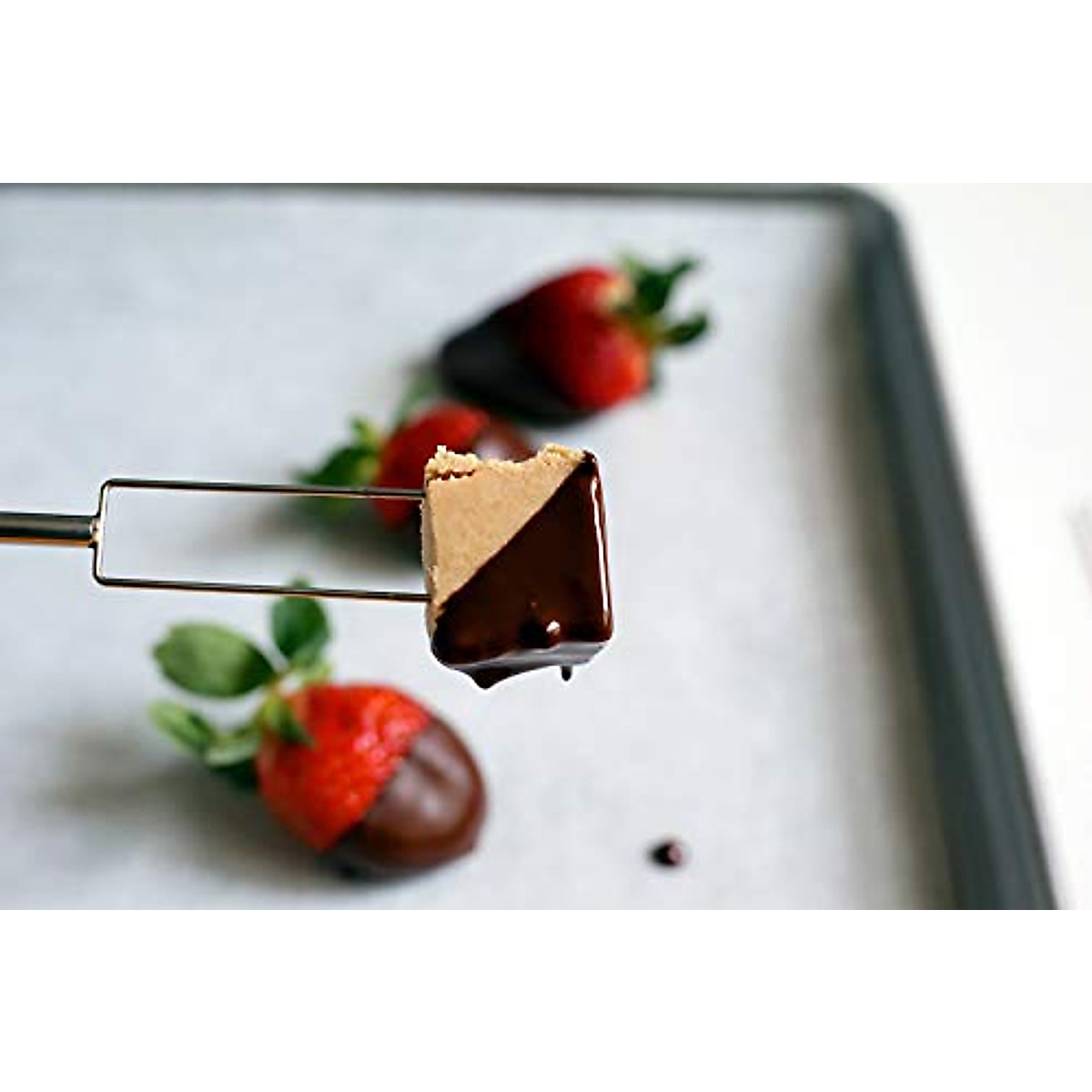 Fox Run 3-Piece Chocolate Dipping Set, 0.5 x 5 x 13 inches, Metallic