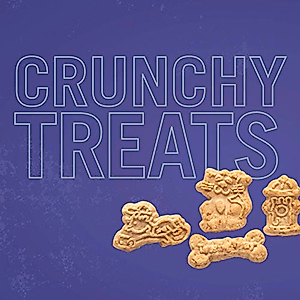 Three Dog Bakery Crunchy Classic Animal Crackers, Peanut Butter Flavor, Premium Treats for Dogs, 13 Resealable Pack, brown, 13 oz