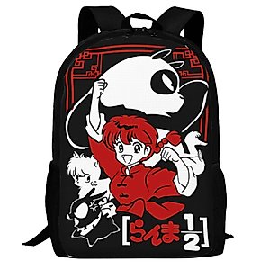 DHOUTSL Backpacks Ranma Anime ½ Laptop Backpack Unisex Multipurpose Double Shoulder Bag for Camping Travle Work Hiking Gifts