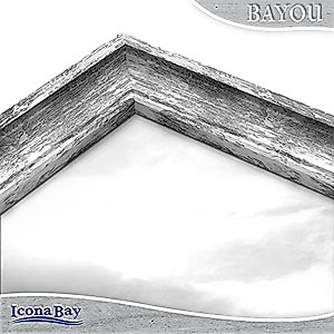 Icona Bay 5x7 Azure Gray Picture Frame, Cape Cod Style 5 x 7 Photo Frame, Table Top or Wall Mount, Bayou Collection
