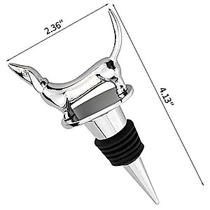 LYWUU Dachshund Dog Shape Wine Bottle Stopper Champagne Cava Prosecco Sparkling Beverage Funny Gifts