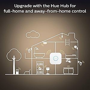 Philips Hue White Smart BR30 Bulbs with Bluetooth, Hue Hub Compatible- 4 Pack, 538173-4