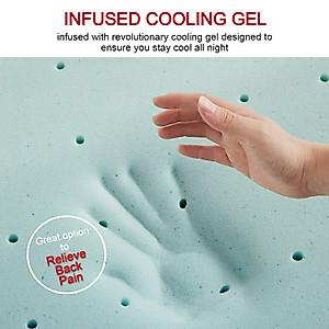 Empyrean Bedding Mattress Topper - 3 Inch Memory Foam Mattress Topper, Gel Infused Cooling Mattress Pad, King Size.