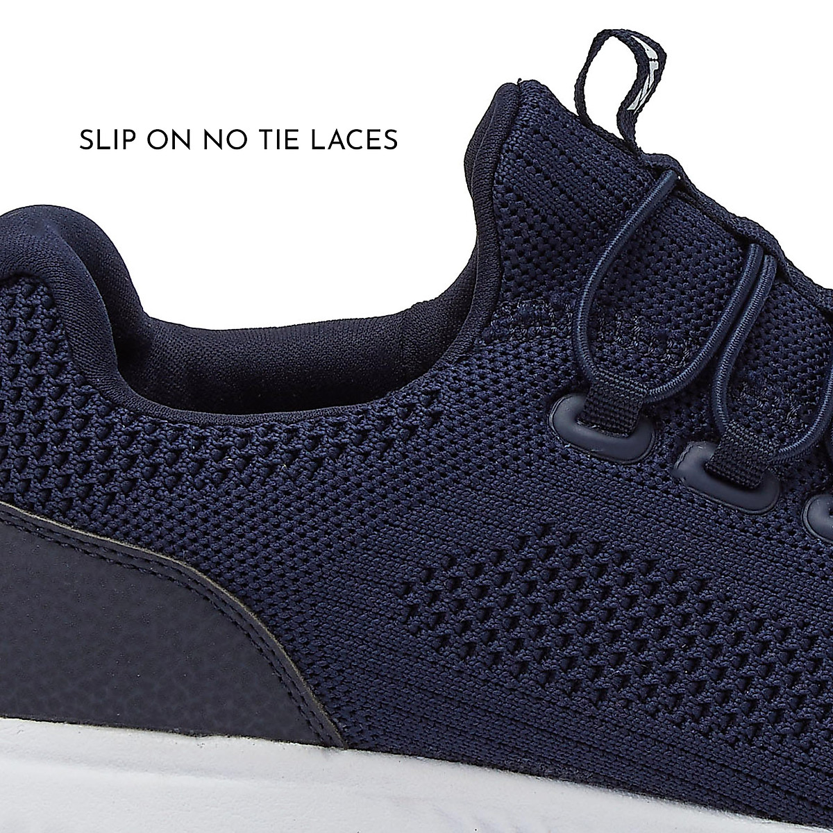 Avia Air Slip On Shoes for Women - Casual Comfortable Athletic Tennis Walking Sneakers for Women with Memory Foam - Navy Blue/White, 8 Medium