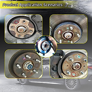 Kewucn 12 PCS Stainless Steel Brake Disc Rotor Screws for Front and Rear, OEM 93600-06014-0H Replacement Accessories, Retaining Screws Set for K3, City, Civic, Accord, Odyssey