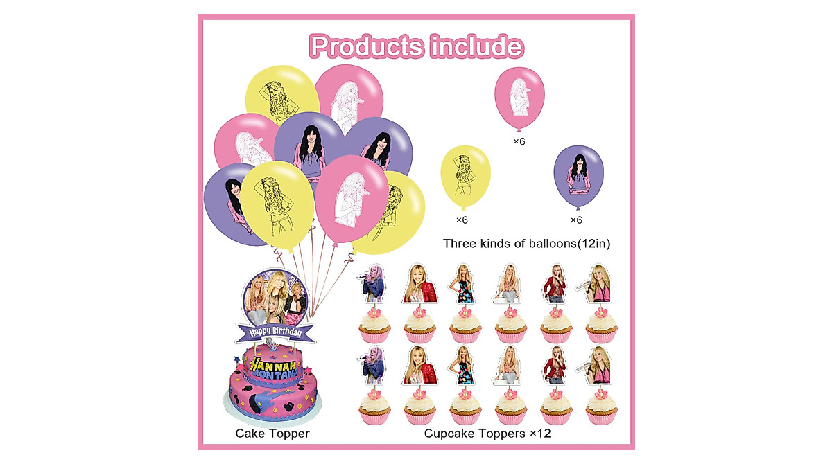Hannah Singer Music Theme Party Supplies for Kids