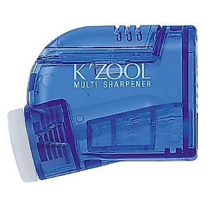 Kutsuwa STAD Angle Adjustable Pencil Sharpener K'ZOOL, Transparent Blue (RS007BL)