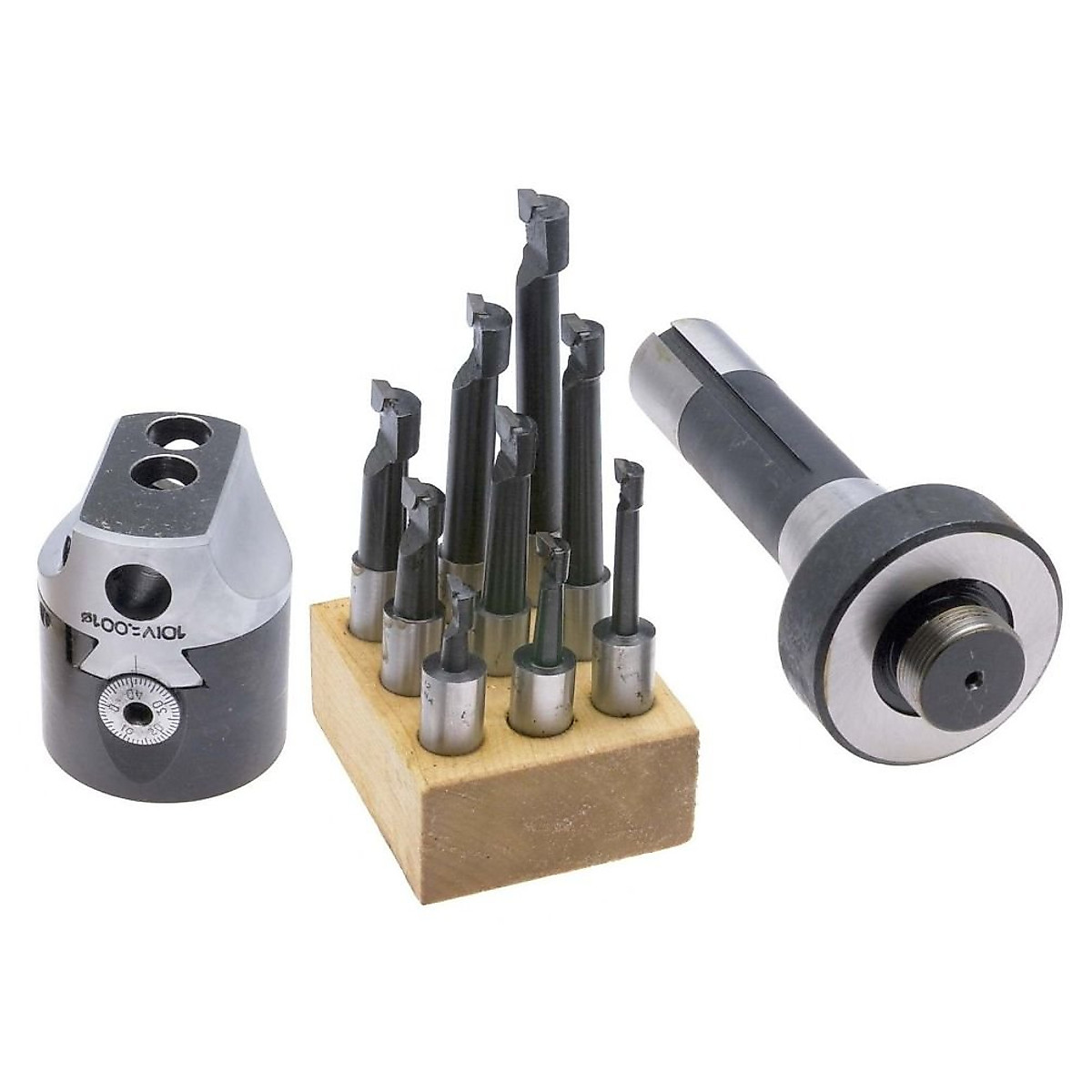 BHS-2 Boring Head Set, 2" Head plus R8 Shank and 1/2" Carbide Tip Boring Bar Set