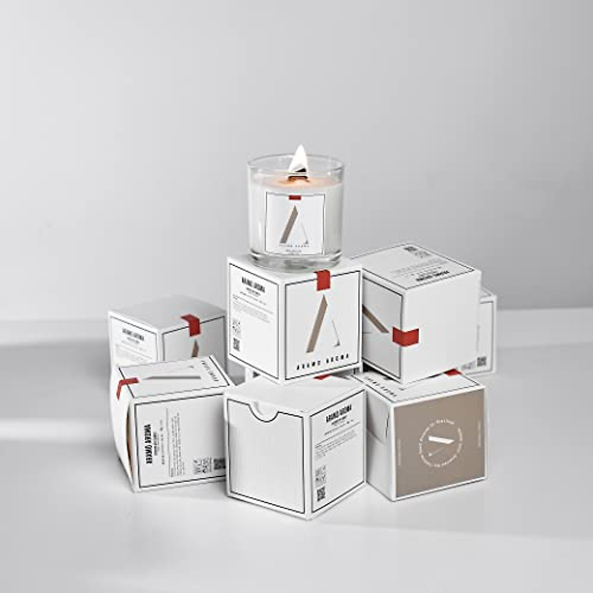 ARAMO AROMA Candle for Home Scented- (Morning Kiss) Crackling Wood Wick Candle, Natural Aroma Candle, Soy Wax, Scented Candles (4 Oz./ 110 g.)