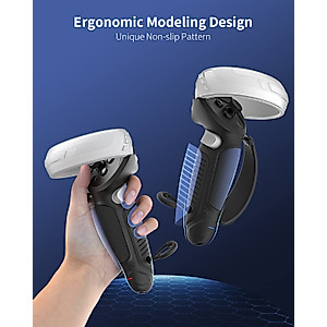 ZYBER Charging Dock, Rechargeable Controller Grips for Meta Quest 2