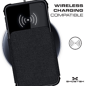 Ghostek Exec Flip Folio Wallet Galaxy S10e Case with Leather Credit Card Holder and Clear Back for Wireless Charging Compatibility Phone Cover for 2019 Galaxy S10e (5.8 Inch) (Black)