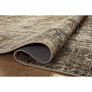 Magnolia Home by Joanna Gaines x Loloi Sinclair Collection SIN-01 Machine Washable Pebble / Taupe 8'-6" x 11'-6" Area Rug