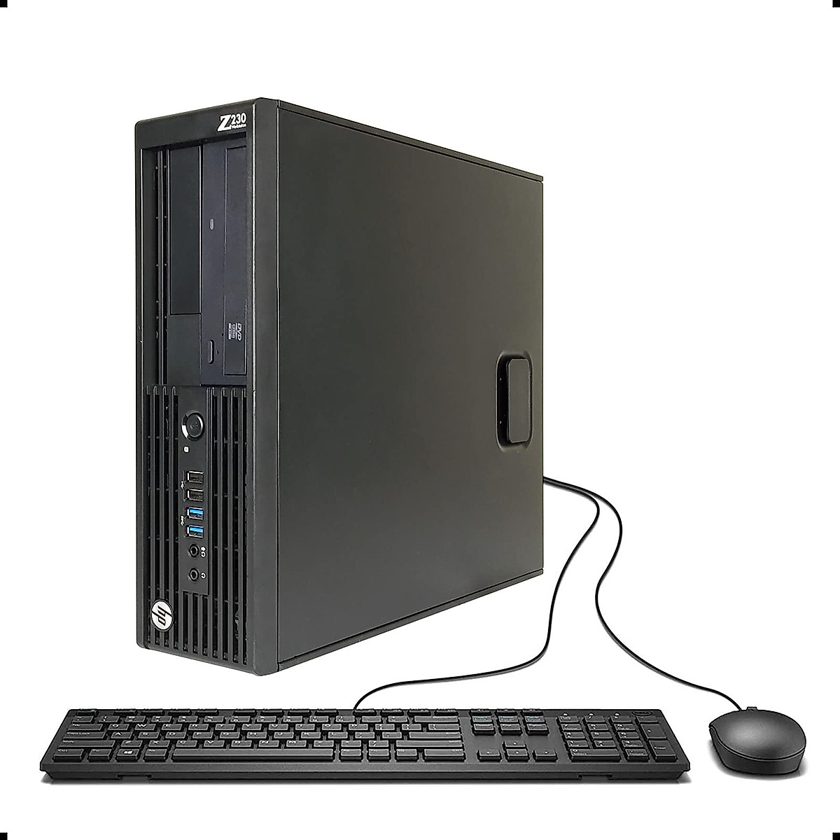 HP Z230 SFF Desktop Computer PC, Intel Core i3-4130 3.4GHz, 32G DDR3, 1T HDD, WiFi, BT, 4K Support, DP, Windows 10 Pro 64 Bit-Multi-Language Supports English/Spanish/French (Renewed)