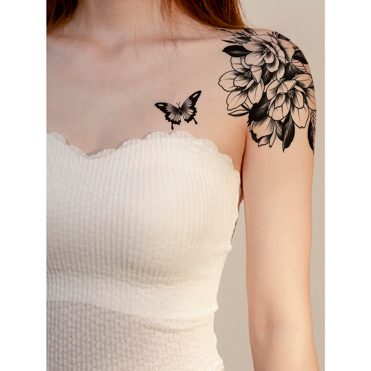1sheet Floral Pattern Tattoo Sticker