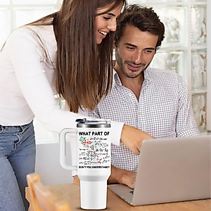 NIAXAUYT What Part Of Don't You Understand - Funny Sarcastic Math Teacher Engineering Student Tumbler Cup - Math Gifts for Engineering Teachers - Engineer Gifts for Math Teacher's Day Christmas