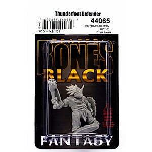 Reaper Miniatures Thunderfoot Defender #44065 Bones Black Unpainted Plastic Mini