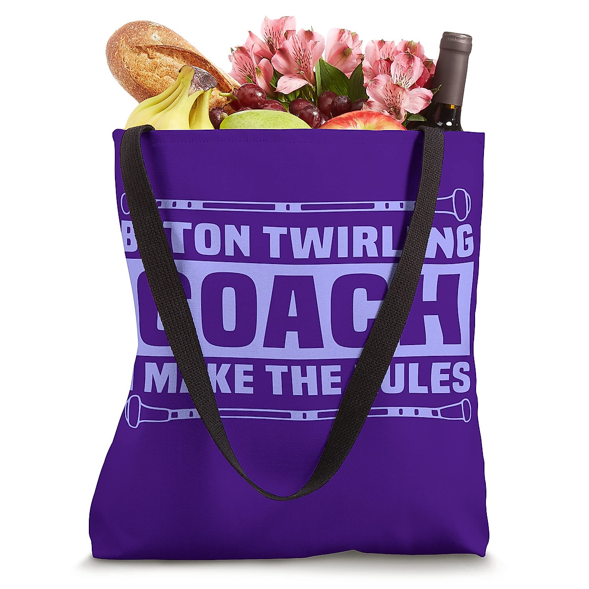 Baton Twirling Coach Twirler Marching Band Very Peri Purple Tote Bag