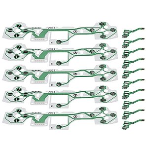 Kafuty-1 5 Set Flexible Flat Cable for PS5 Gamepad Handle, FPC Flexible Cable Replacement Part Accessory for PS5, Replacement Flex Ribbon Circuit Board for PS5 Controller Conductive Film