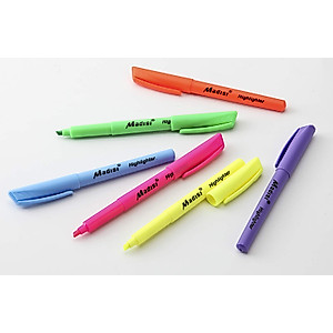 Madisi Highlighters, Chisel Tip, Assorted Colors, Bulk Pack, 72-Count