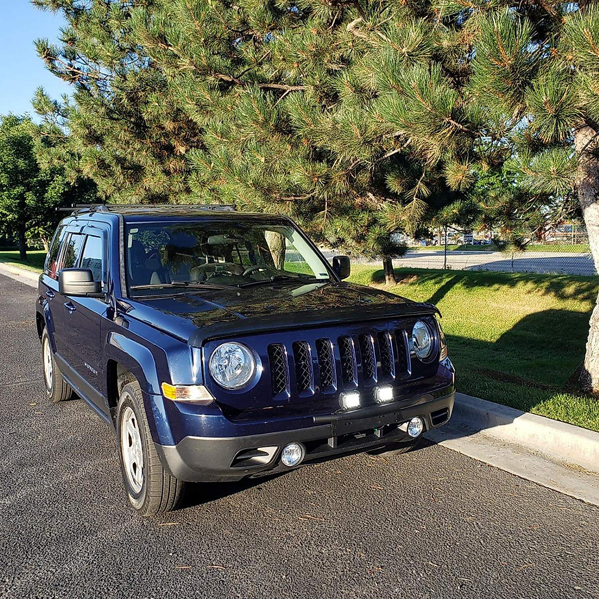 Nilight LED Light Bar 2PCS 60W 4 Inch Flood Spot Combo Work Light Pods Triple Row Driving Lamp with 12 ft Wiring Harness kit - 2 Leads,2 Year Warranty