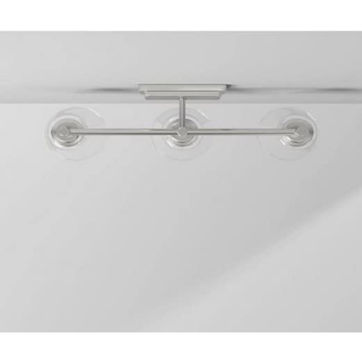 Hampton Bay 22.5 in. Wakefield 3-Light Brushed Nickel Modern Bathroom Vanity Light with Clear Glass Shades