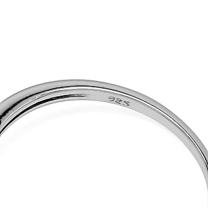 Silvershake 3.17ct. 3 Stone Natural Oval Shape African Amethyst 925 Sterling Silver Ring Size 7