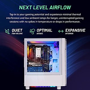 Skytech Gaming Skytech Archangel Gaming PC Desktop – Intel Core i5 12400F 2.5 GHz, NVIDIA RTX 4060 Ti, 1TB NVME SSD, 16GB DDR4 RAM 3200, 650W Gold PSU, 11AC Wi-Fi, Windows 11 Home 64-bit,White