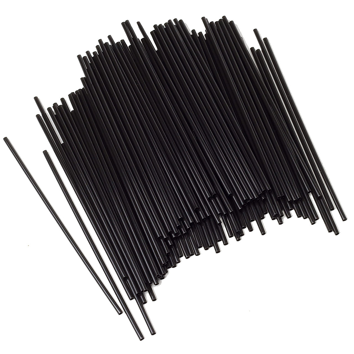 Chef Craft Select Plastic Cocktail or Coffee Stirrer Straws, 5 inch 150 piece set, Black