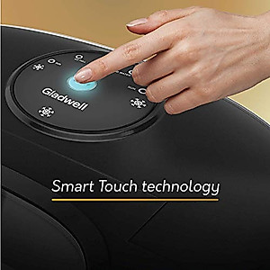 Gladwell, Countertop Ice Maker Machine, Portable Bullet Ice Cube Makers, Makes 50 pounds of Ice Cubes Small and Regular, Low Noise No Plumbing Easy to Clean Mini Machines, Jet Black