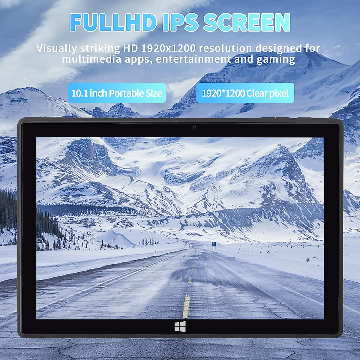 Svikou【Win11 Pro/Office 2019 Portable 10.1'' 2-in-1 Laptop, 2K(1920x1200) FHD IPS Tablet Notebook with Removable Keyboard, Celeron J3455 Quad Core CPU (1.5-2.5GHz), 2 Cameras,Black (8G+512GB SSD)