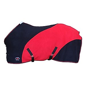 CHALLENGER 74" Horse Soft Fleece Cooler Contoured Exercise Blanket Liner Sheet Red BK 43F11