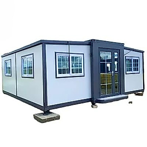 Prefabricated Folding Extendable 2 Bedroom House, Waterproof and Weather-Resistant Mobile House, Energy-Efficient and Eco-Friendly (20 Ft)