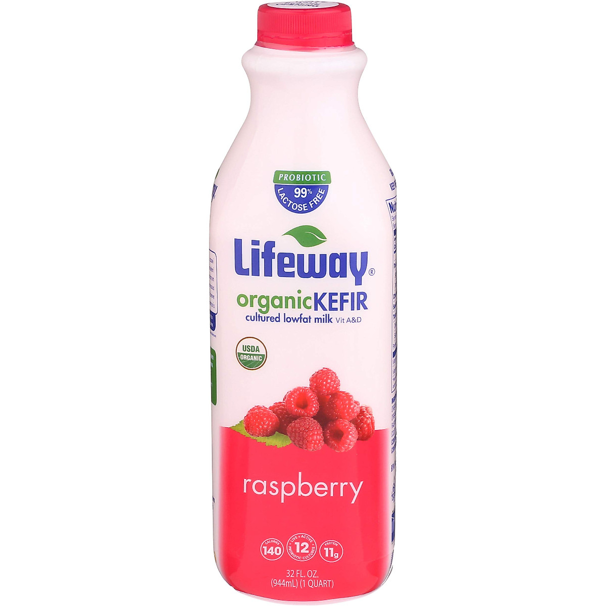 Lifeway, Kefir Raspberry Low-Fat Organic, 32 Ounce