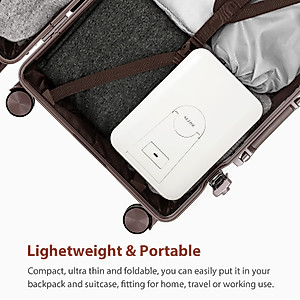 NEZZOE Lighted Makeup Mirror, USB Rechargeable Portable Compact LED Vanity Mirror with Touch Screen Dimming