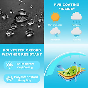 3-Piece Outdoor Veranda Patio Garden Furniture Cover Set, 600D Oxford cloth waterproof 3 Pieces Patio Set Cover, anti-UV 3 Piece Patio Furniture Covers, tear resistant, with storage bag