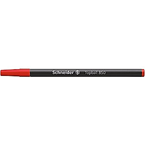 Schneider Topball 850 Refill in Euro-Format for Ink Roller Pen 0.5 mm Red Pack of 10