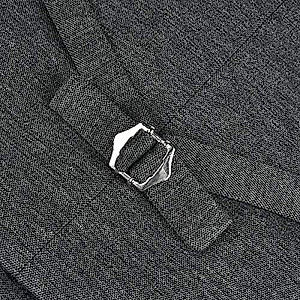 BOTVELA Mens Casual Dress Vest 4 Button Waistcoat (Grey, XX-Large)