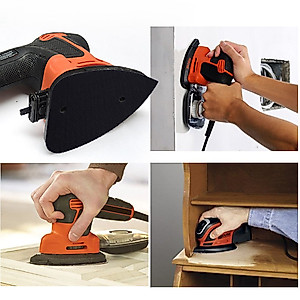 Detail Sander Backing Pad Replacement # 577044-01, Pack of 4, for Black & Decker Mouse Sander MS500, 11667, 11670, 11680, Craftsman 900116700, 900116670