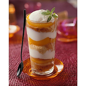 Teyyvn Black Stainless Steel Iced Tea Spoon, Long Handle Stirring Spoon, Set of 8